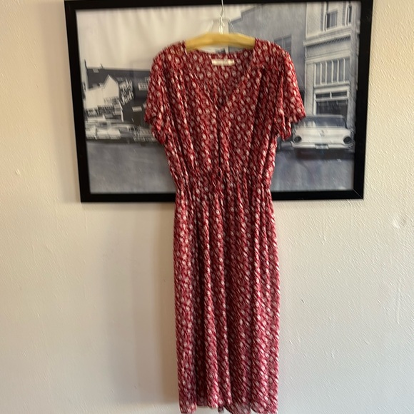Christy Dawn | Dresses | Christy Dawn Nwt Burgundy Red Floral Simple ...